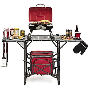 Cuisinart CGG-306 Chef's Style Propane Tabletop Grill, Two-Burner, Stainless Steel & CFGS-222 Take Along Grill Stand
