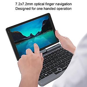 Haofy Foldable Mini Laptop, 180 Degree Flip 8 Inch PC Notebook 100‑240V LPDDR5 12GB RAM for Work for Windows 10 11 Supported (12GB+512GB US Plug)