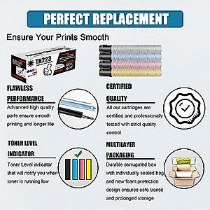 RIOMAN Standard Capacity Replacement Compatible for Konica Minolta TN223 Toner Cartridge (with Chip) Work for Konica Minolta Bizhub C226 C256 C266 C7222 C7226 Printers 1 Cyan Pack