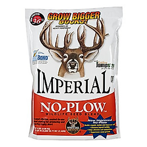 Whitetail Institute Imperial No-Plow Food Plot Seed (Spring and Fall Planting), 9-Pound (.5 acre), White