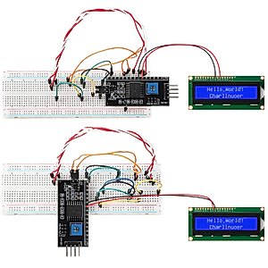Frienda 4 Pieces IIC/ I2C/ TWI LCD 1602 16x2 Serial Interface Adapter and 16x2 1602 LCD Module Display Blue Backlight Compatible with Arduino R3 MEGA2560 (Blue)
