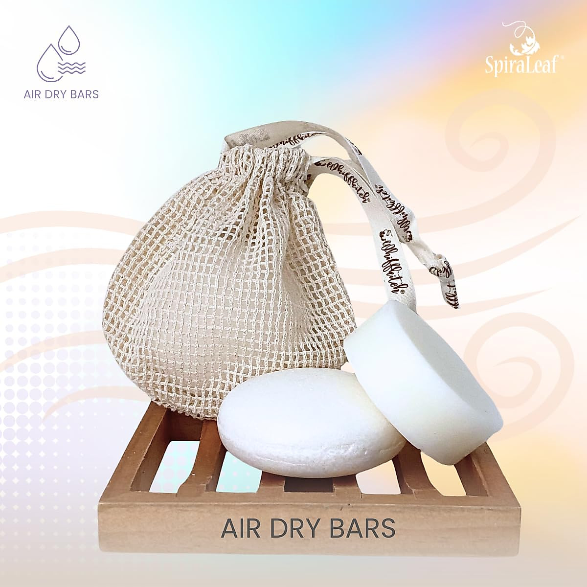 SpiraLeaf Shampoo Bar & Conditioner Bar Set, PEPPERMINT Pure Essential Oils, Light Scent, Limited Ingredients, Concentrated Formula, Made USA, Zero Waste, Color-Fragrance Free, Travel Ready