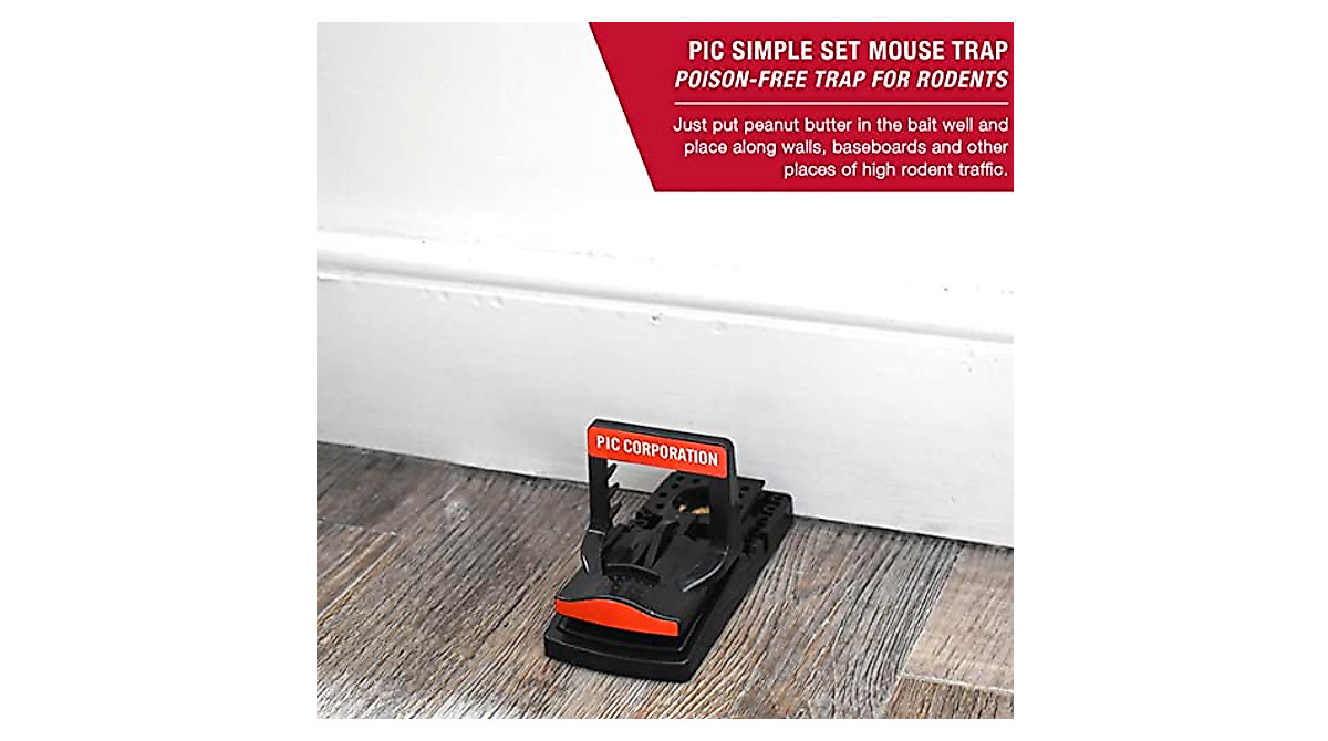 Effective PIC Simple Set Mouse Traps - 2 Count Pack