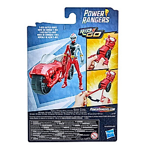 Power Rangers Dino Fury Rip N Go T-Rex Battle Rider and Dino Fury Red Ranger 6-Inch-Scale Vehicle and Action Figure, Toys Kids 4 and Up