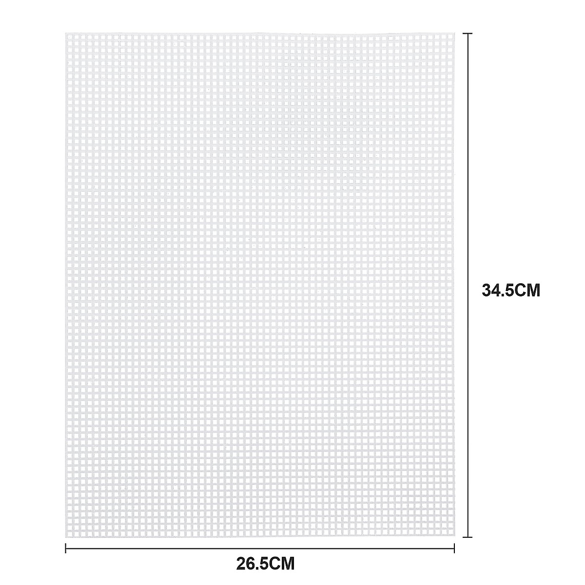 Pllieay 15 Pieces 7 Count Plastic Mesh Canvas Sheets for Embroidery, Acrylic Yarn Crafting, Knit and Crochet Projects (10 x 13 inch, White)