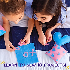 Made By Me My Very Own Sewing Machine, Portable Battery Powered First Sewing Machine, Includes Fabric, Thread, Measuring Tape, & Stuffing, Beginner Sewing Machine for Kids Ages 8+