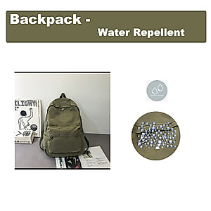 KOWVOWZ Aesthetic Backpacks Travel Bags Water Repellent Casual Daypacks Holds 15 Inch Laptop for Woman Man School Student Gift (Black)