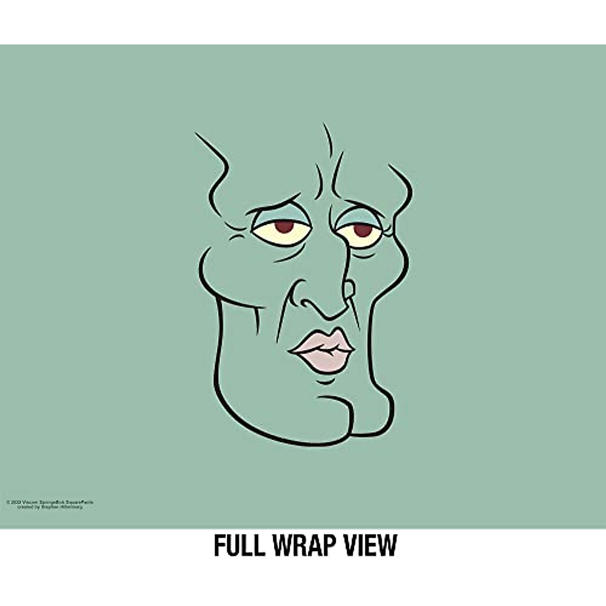 Spongebob OFFICIAL Squidward Handsome Face 24 oz Insulated Canteen Water Bottle, Leak Resistant, Vacuum Insulated Stainless Steel with Loop Cap