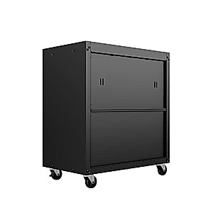 Manhattan Comfort Fortress Storage Units, Charcoal Gray