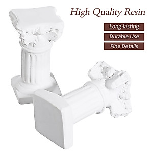 generic 5pcs White Roman Pillar Statues Greek Columns Candle Holder Mini Resin Roman Pillar Statue Resin Candlestick Stand Wedding Table Decoration Home Garden 3X6.5CM 2S140C7PLP1138Y0UI