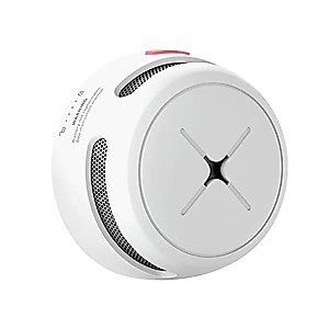 Smoke Detector 10-Year Battery with Test/Silence Button, AEGISLINK Fire Alarm with Photoelectric Sensor, Low Battery Warning, S500 (Independent, 1-Pack)