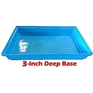 3-Floors Syrian Hamster Home House Rodent Gerbil Mouse Mice Rat Habitat Cage (24" L x 12.5W x 16" H, Blue)