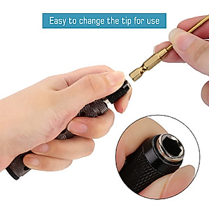 INJORA 4 in 1 RC Hex Screw Driver Set, 1/4" Drive Hex Bit Set, Allen Wrenches Sets 1.5mm 2.0mm 2.5mm 3mm with Cross Wrench, RC Car Tool Kit for TRX4 Arrma Helicopter Drone Boat