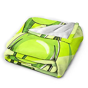 Funny Green Frog Throw Blanket Cartoon Cute Frog Print Blanket Gifts for Frog Lovers Kids Adults Super Soft Cozy Fleece Warm Lightweight Plush Blanket Decor for Living Room Couch Bed Dorm 40''X50''