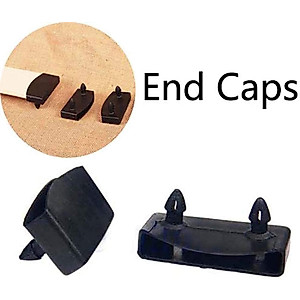 XIAONAN 24Pcs 55mm x 9mm Plastic Bed Slat Cover Replacement Holder Caps for Holding Securing Wooden Slats Bed Base (12pcs End Caps + 12pcs Centre Caps)