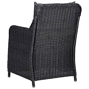 YUHI-HQYD 3 Piece Patio Dining Set,Balcony Furniture,Conversation Set,Casual Table Chairs,Assembly Required,Suitable for Balcony, Deck, Backyard, Patio, Garden, Poolside, Black