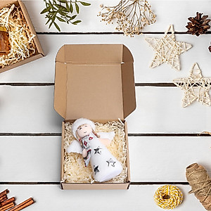 PHAREGE 6x6x2 inch Shipping Boxes Bulk 25 Pack Brown, Tab Lock Tuck Top Mailer Boxes for Packaging Small Business, Small Cardboard Gift Boxes for Wrapping Mailing Present