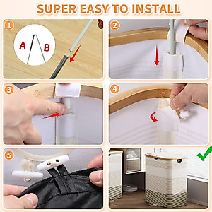 Double Laundry Hamper with Lid and Removable Bags, 150L Large Collapsible 2 Dividers Dirty Clothes Basket with Handles, Beige Laundry Basket Organizer for Bedroom,Laundry Room,Closet,Bathroom,College