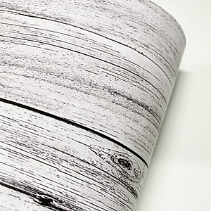 funlife 14 Stripes Peel and Stick Stair Risers Stickers, Self Adhesive Vinyl Stair Stickers Decals, Staircase Murals Decor for Steps, 39.37"X7.09", Faux Weathered Rustic Wood