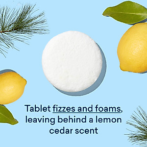 BLUELAND Toilet Bowl Cleaner Tablets, Starter Set, 14 Count with Tin, Lemon Cedar, Plastic-Free, No Harsh Chemicals, Plant-Based