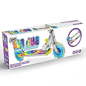 Ozbozz Tie Dye Foldable Scooter - Light UP Wheels - Ages 5 and up