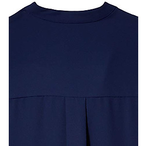 Anne Klein womens Split Neck Long Tunic Blouse, Distant Mountain, Medium US