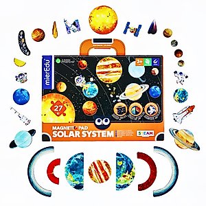 mierEdu Solar System for Kids,Planets Toys Create The Milky Way for Science STEAM Educational Preschool Early Learning Puzzle Interactive Play Kit, Space Toys for Kids 3 4 5 6 7 8