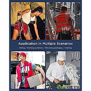 ICEBIRDS Portable Waist Clip Fan New Personal Belt & Outdoor Body Fan, 10000mAh Rechargeable Battery Powered Hanging Neck Fan, Super Strong Airflow, 3 Speed for Outdoor Workers, Hiking