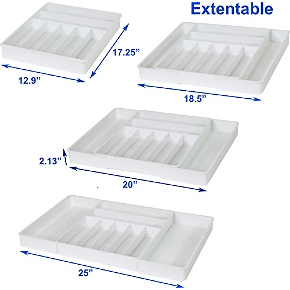 Simple Houseware Expandable Kitchen Drawer Flatware Organizer