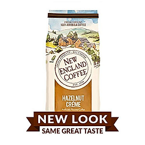 New England Coffee Hazelnut Crème Medium Roast Ground Coffee 22 oz. Bag
