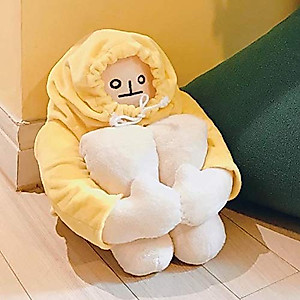 helegeSONG Plush Banana Man Toy Stuffed Doll with Magnet Funny Man Doll Decompression Toy Birthday,Multicolor