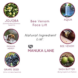 Natural Bee Venom Face Lift Treatment Cream with Active Manuka Honey, Shea, Cocoa Butter, and Jojoba – Nature’s Most Powerful Solution!