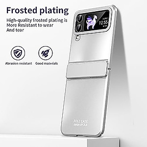 Cell Phone Case Compatible with Samsung Galaxy Z Flip 4 Case with Hinge Protection,Slim Thin Shockproof Hard Full-Body Protective Phone Case Cover for Flip4 5G Phone Smart Device Case and Cover Bundle