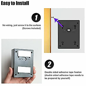 CIPACHO Solar Deck Lights,Outdoor Garden Wall Light up and Down Lamp,2 Pack LED Solar Fence Lights,Patio Decor for Post Yard Porch and Driveway,Waterproof. (Colour)