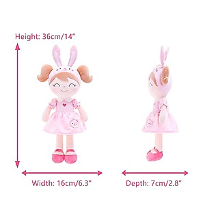 Gloveleya Baby Doll Girl Gifts Soft Plush Bunny Dolls 14" with Gift Box