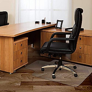 Azadx Office Chair Mat for Hardwood Floor and Tile Floor 30 x 48'', Plastic Mat for Office Chair Easy Glide on Hard Floors, Clear Desk Chair Mat for Wood Floors Heavy Duty