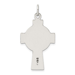 Sterling Silver Antiqued Irish Cross Pendant QQC8195