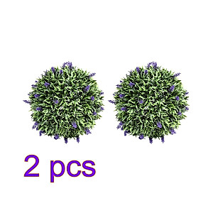 Cabilock 4pcs Simulated Lavender Hanging Ball Eucalyptus Topiary Green Topiary Balls Decor Farmhouse Hanging Ball Coffee Table Decor Hanging Lavender Ball Decorative Ball Balloon