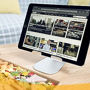 Lamicall Tablet Stand Adjustable, Tablet Holder : Desktop Holder Dock Cradle Compatible with iPad Pro 12.9,10.5, 9.7, Air Mini 2 3 4, Nexus, Accessories, Tab (4-13 inch) - Silver