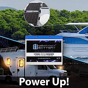 Mighty Max Battery Mighty Max Battery ML75-12LI - 12 Volt 75 AH Deep Cycle Lithium Iron Phosphate (LiFePO4) Rechargeable and Maintenance Free Battery