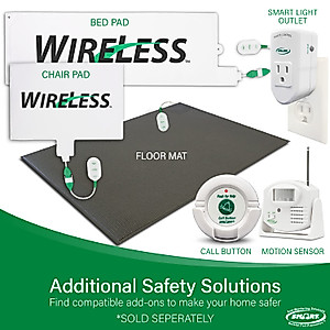 Smart Caregiver Wireless and Cordless Weight Sensing Bed Pad – 10” x 30” (Monitor or Alarm Included).