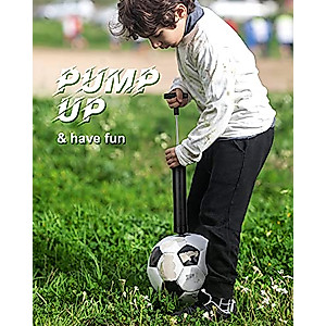 Portable 10 inches Ball Pump Kit, Balloon Pump, Basketball Pump Air Pump with 5 Needles,1 Nozzle & Extension Hose for Soccer Football Volleyball Water Polo Rugby Exercise Sports Ball