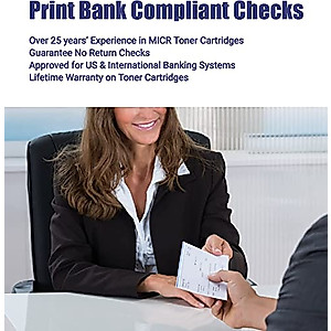 Ampro New OEM Modified 141A MICR Toner Cartridge for Check Printing Works with HP Laserjet M110, M110W, M110WE, M140W, M140WE, MFP M139, MFP M141w | W1410A. HP 141a Toner Cartridge Prints 950 Pages