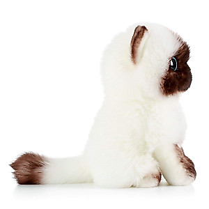 Cuddly Emulation Siamese Cat Stuffed Animals Toy Cushion Doll, Siamese Cat Plushie Toys Best Birthday Christmas Fiesta Great Gifts for The Children Kids Baby Toys (8" /20cm)