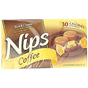 Brach's Nips Coffee Flavored Hard Candy, Individually Wrapped Candy, 3.25 Ounce Bags (Pack of 12)