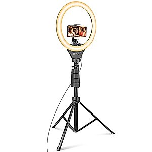 UBeesize 12’’ Ring Light with Tripod, Selfie Ring Light with 62’’ Tripod Stand, Light Ring for Video Recording＆Live Streaming(YouTube, Instagram, TIK Tok), Compatible with Phones, Cameras and Webcams