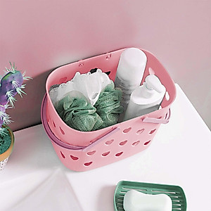 Shower Caddy Portable for College Dorm Room, Portable Shower Tote, Large Capacity Shower Organizer Basket with 2 Handle, Multifunctional Storage Basket for Bathroom Cleaning Supplies Kitchen