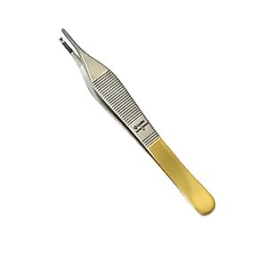 German Premium Tc Adson Tissue Forceps Toothed 1X2 4.75" Adson Kocher Configuration Veterinary Cynamed