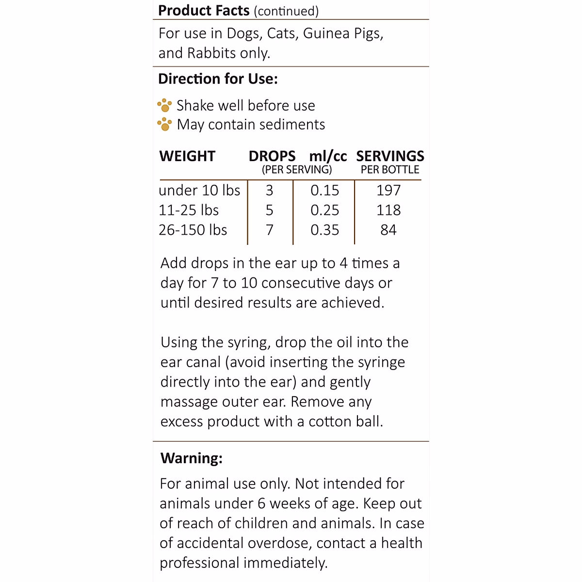 Amber NaturalZ Otaxium Drops Herbal Supplement for Dogs, Cats, Birds, Guinea Pigs, and Rabbits | Pet Herbal Supplement for Ear Health | 1 Fluid Ounce Glass Bottle | Manufactured in The USA