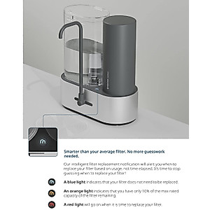 Pentair Rocean Reservoir, Countertop Water Filter System, Drink Cleaner and Great Tasting Water, NSF/ANSI 42, 53, 401 Certified